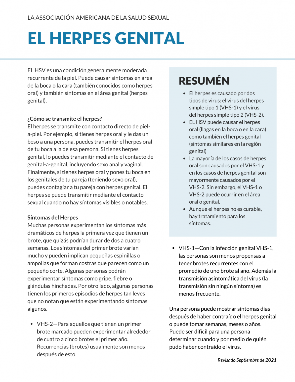 Patient Education Materials – American Sexual Health Association