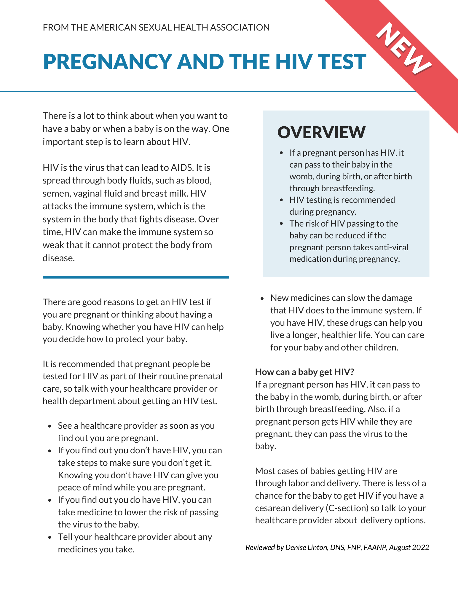 Patient Education Materials – American Sexual Health Association